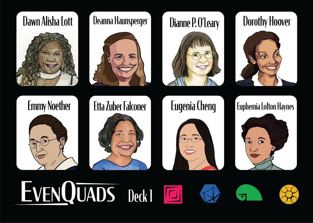 EvenQuads Stickers: Notable Women in Math – AWM WebStore